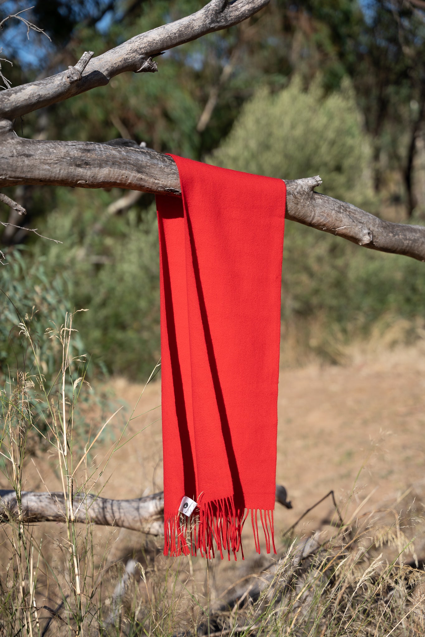Australia Made Merino Wool Scarf | Pomegranate RED Scarf | WooliWooli